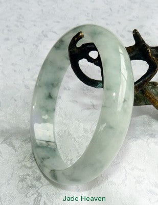 Sale-Moss in Snow "Glowing" Old Mine Burmese Jadeite Bangle Bracelet 5 ...